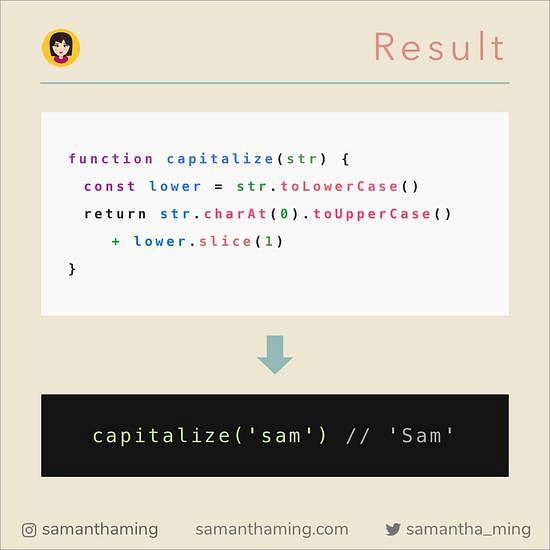 How to Capitalize a Word in JavaScript SamanthaMing