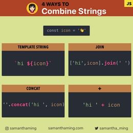 4 Ways To Combine Strings In JavaScript SamanthaMing