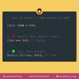How To Check If NaN Is Equal To NaN SamanthaMing