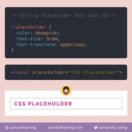 Styling Placeholder Text With CSS SamanthaMing
