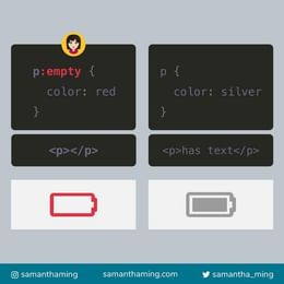 CSS empty Selector SamanthaMing